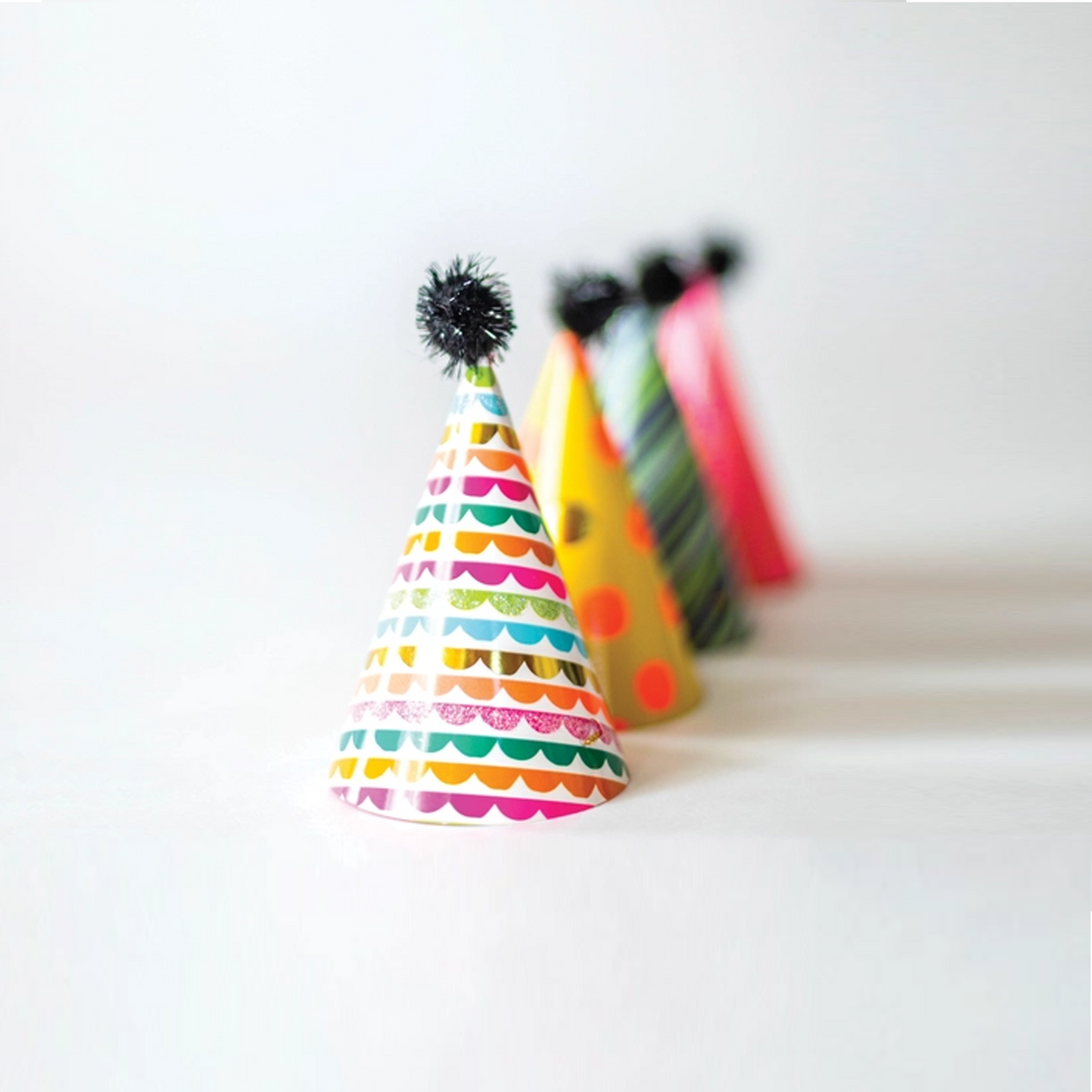 Mini Rainbow Party Hats – Trophy Cupcakes