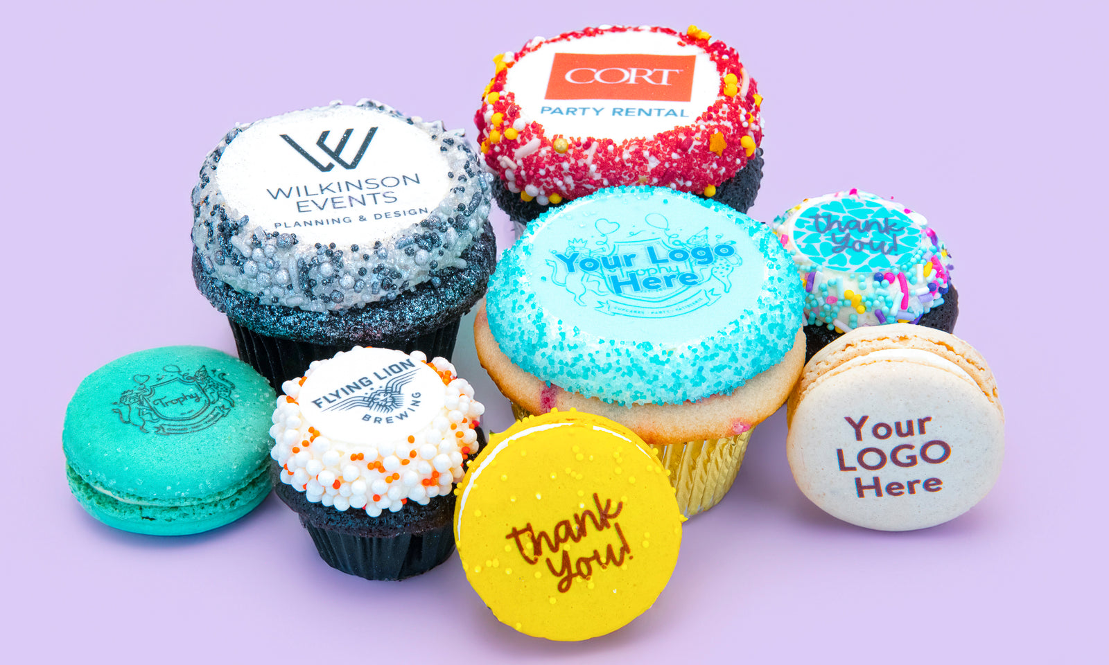 Branded Bites: Logo-Printed Cupcakes & Macarons | Trophy Cupcakes