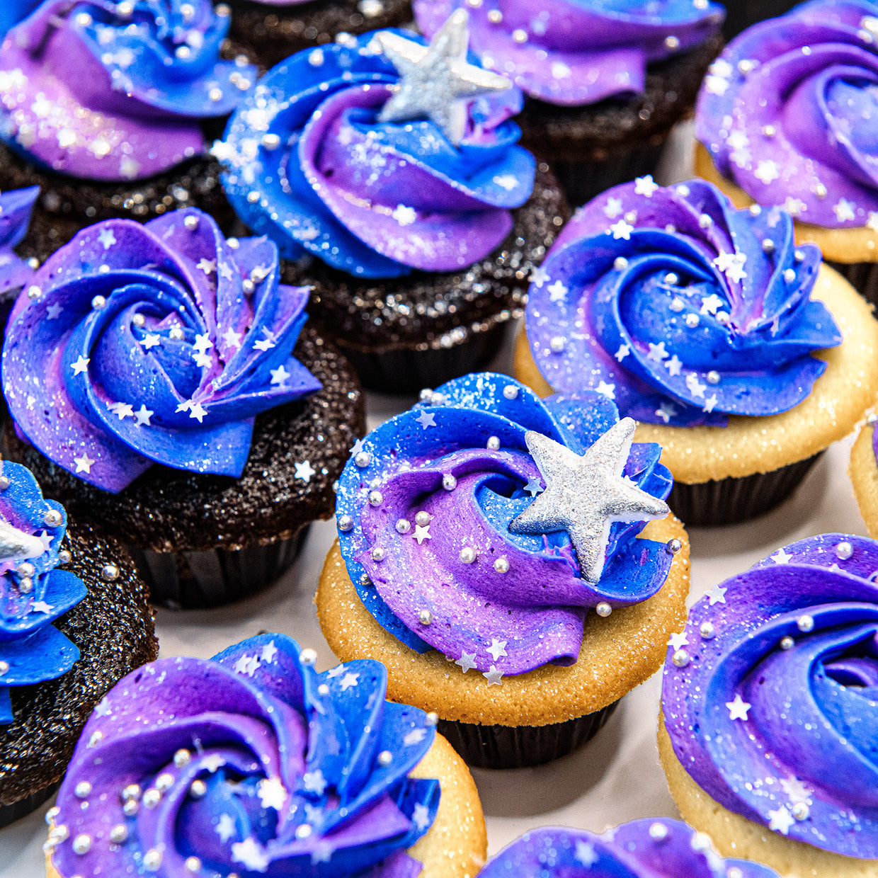 Galaxy Mini Cupcakes - 2 Dozen – Trophy Cupcakes
