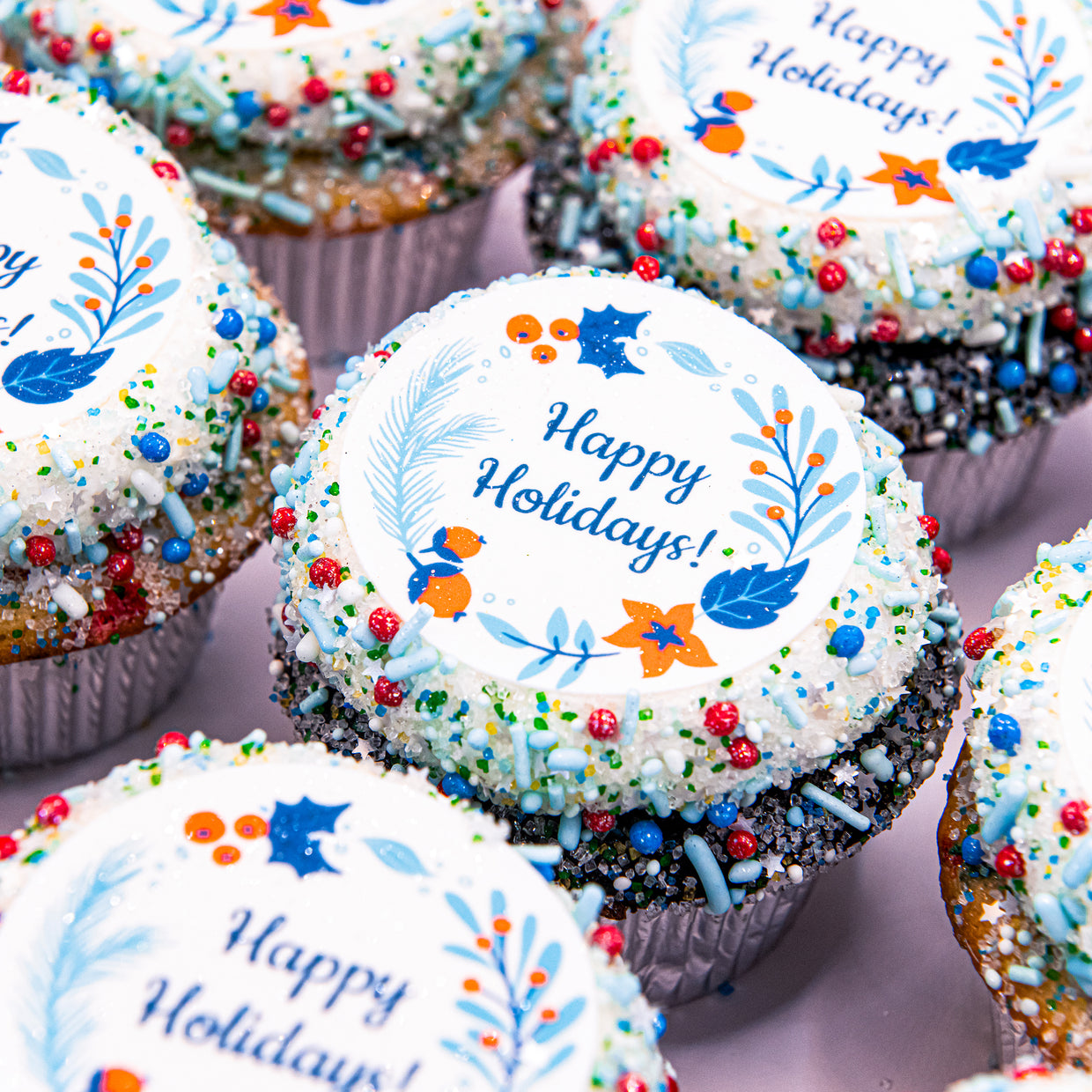 Sweet Greetings Happy Holidays Dozen | Trophy Cupcakes
