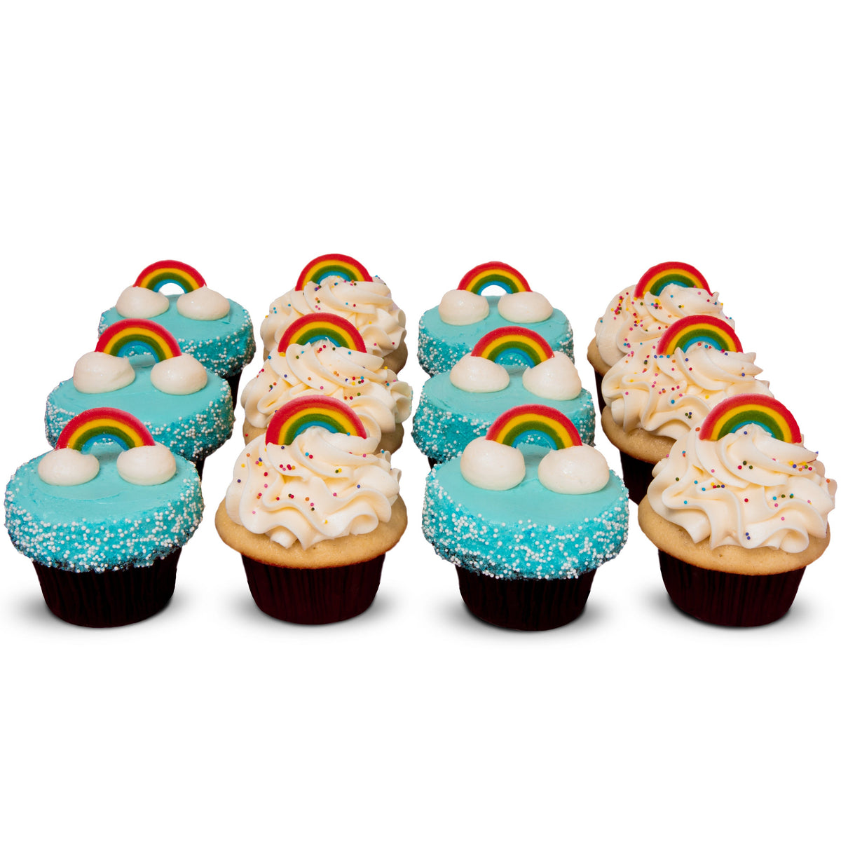 Magical Rainbow Cupcakes - Dozen – Trophy Cupcakes
